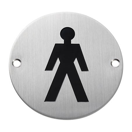 Male Symbol Signage 76mm - JS Pearson Architectural Ironmongers